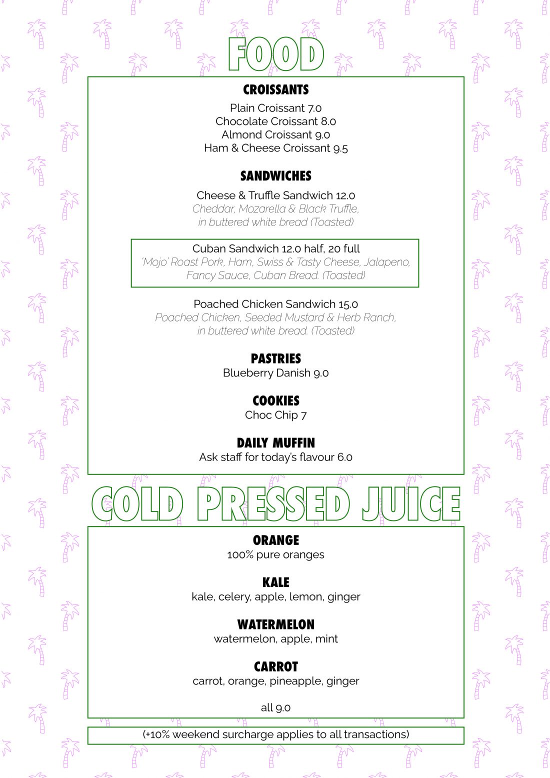 MENU – Bell Street